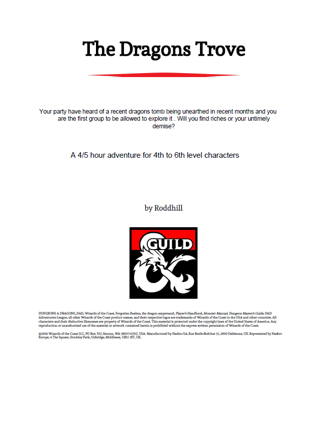The Dragons Trove - Dungeon Masters Guild | DriveThruRPG