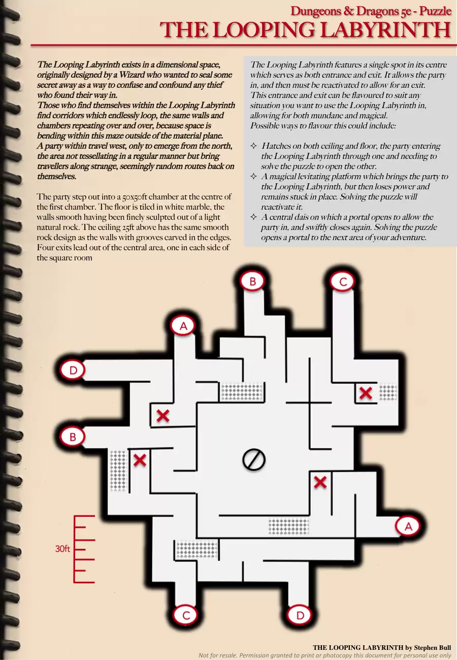 5e Puzzle - The Looping Labyrinth - Dungeon Masters Guild | DriveThruRPG