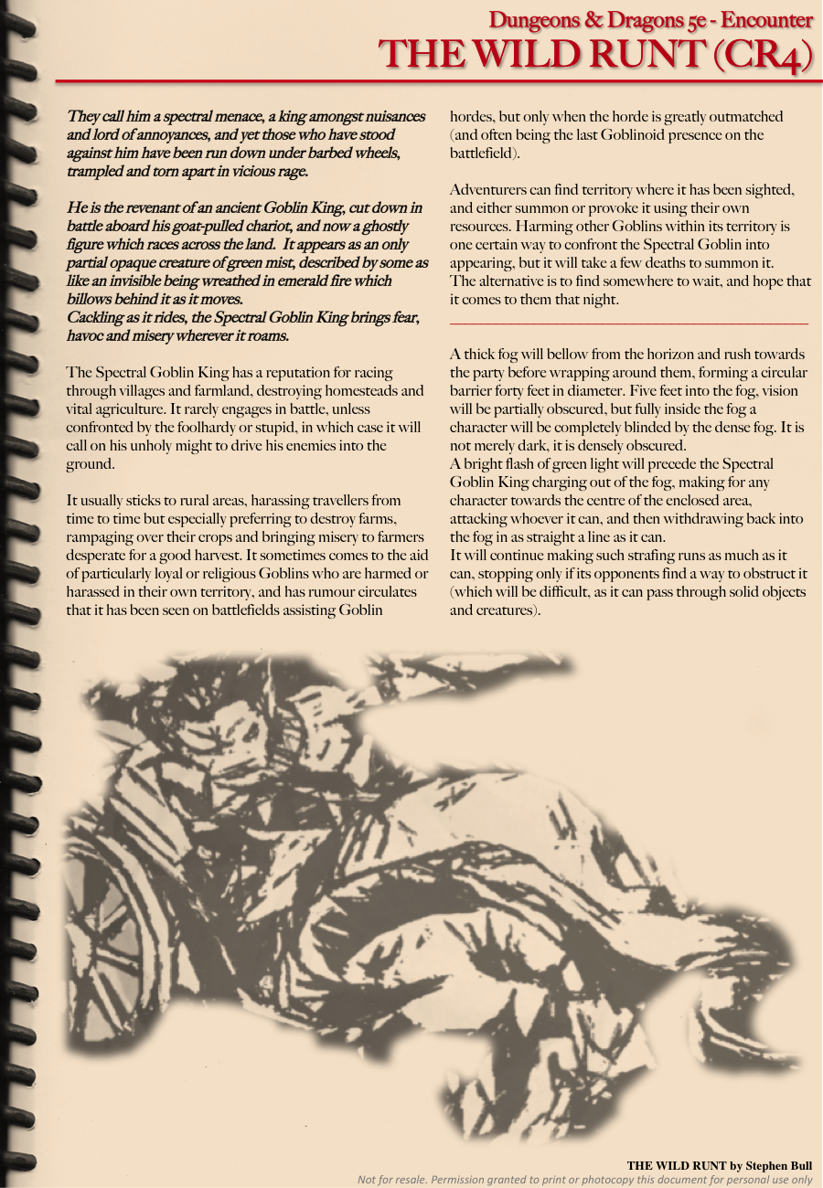 5e Encounter - The Wild Runt - Dungeon Masters Guild | DriveThruRPG