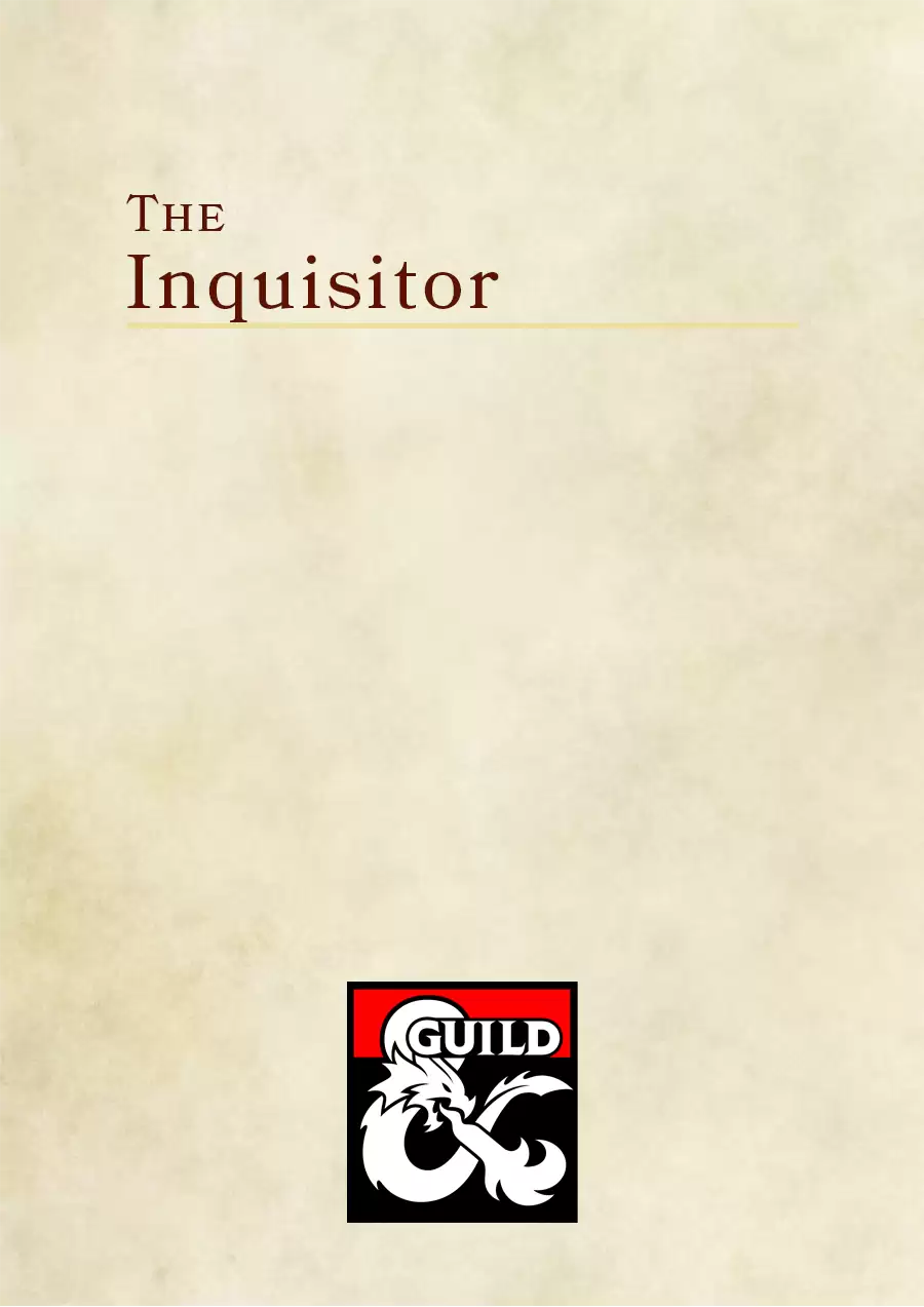 The Inquisitor - Dungeon Masters Guild | DriveThruRPG
