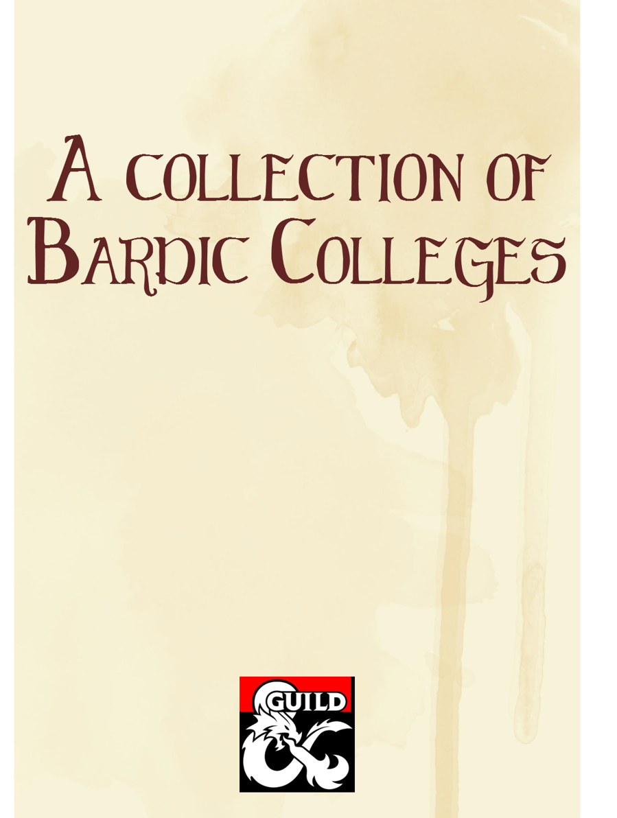 A Collection of Bardic Colleges (5e) - Dungeon Masters Guild | DriveThruRPG