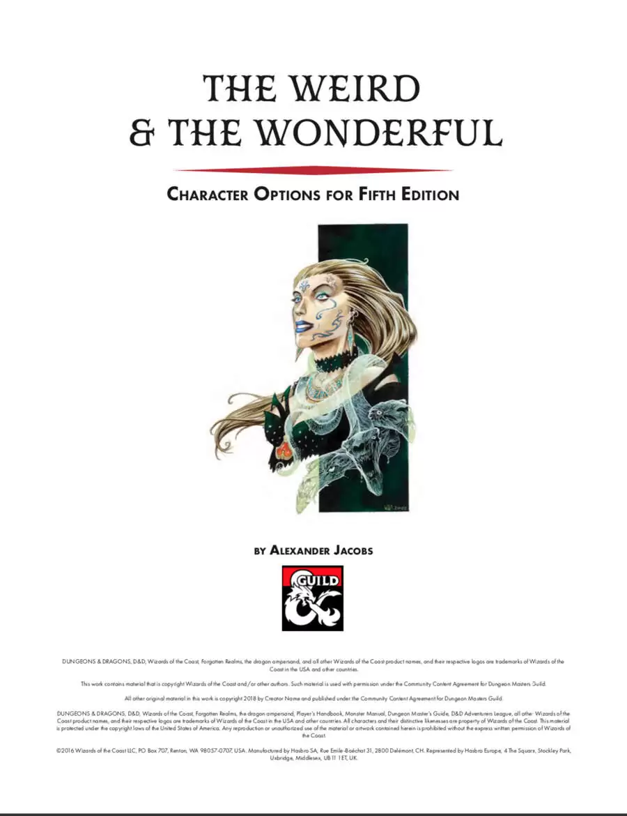 The Weird & The Wonderful: Character Options for Fifth Edition ...