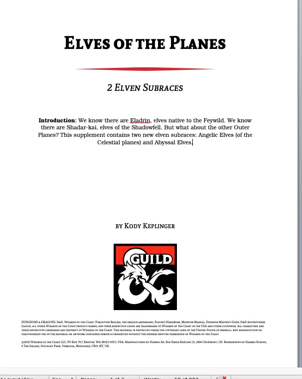 Elves of the Planes: 2 Elven Subraces - Dungeon Masters Guild | DriveThruRPG