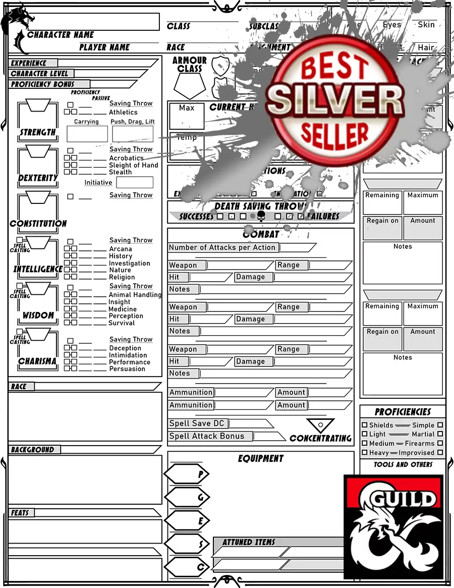 Eternal Eberron Character Sheet - Dungeon Masters Guild | DriveThruRPG