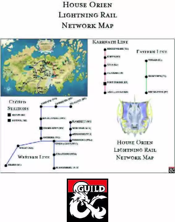 House Orien Lightning Rail Network Map - Dungeon Masters Guild ...