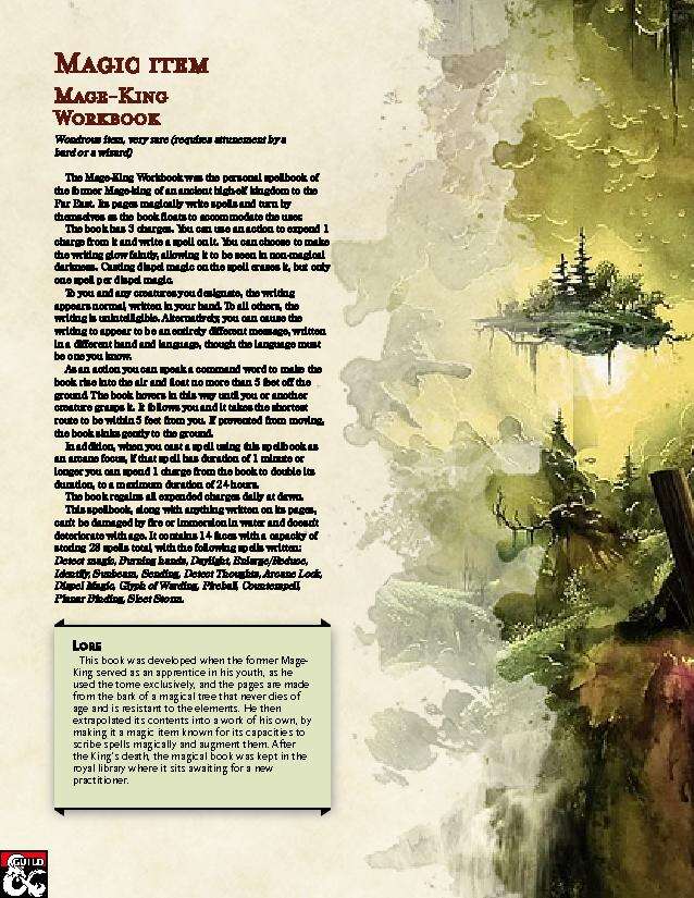 Mage-king Workbook - Dungeon Masters Guild | DriveThruRPG