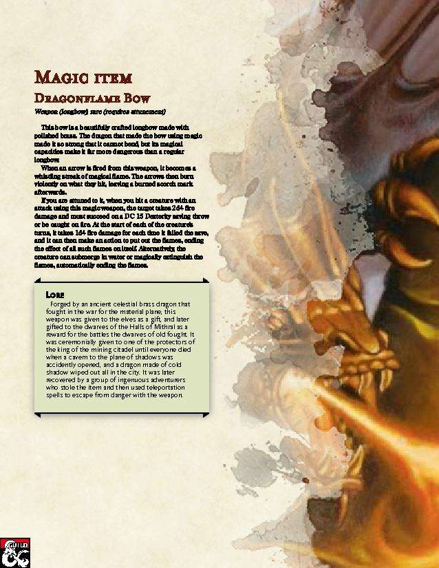 Dragonflame Bow - Dungeon Masters Guild | DriveThruRPG