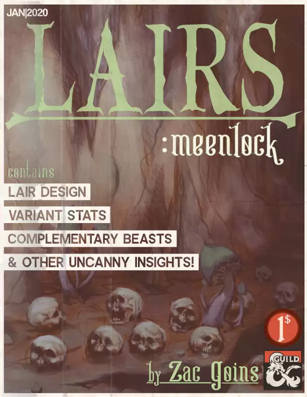 Lairs: Meenlock - Dungeon Masters Guild | DriveThruRPG