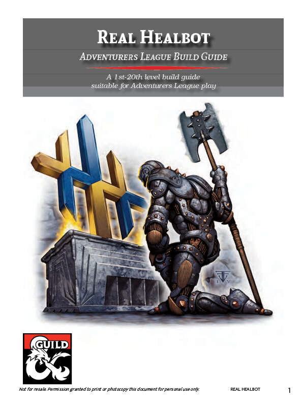 Real Heal Bot Character Build Guide - Dungeon Masters Guild | DriveThruRPG