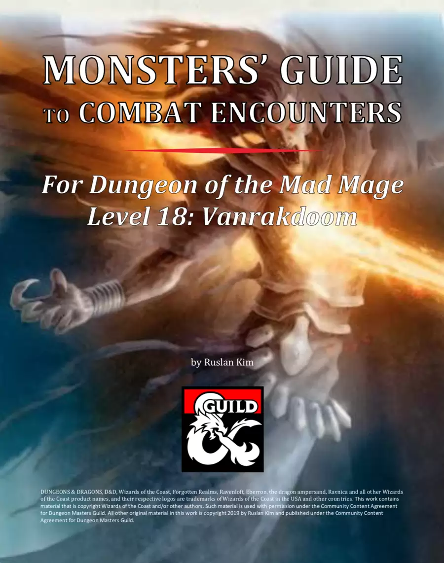 Monsters' Guide to Combat Encounters for Waterdeep: Dungeon of the Mad ...
