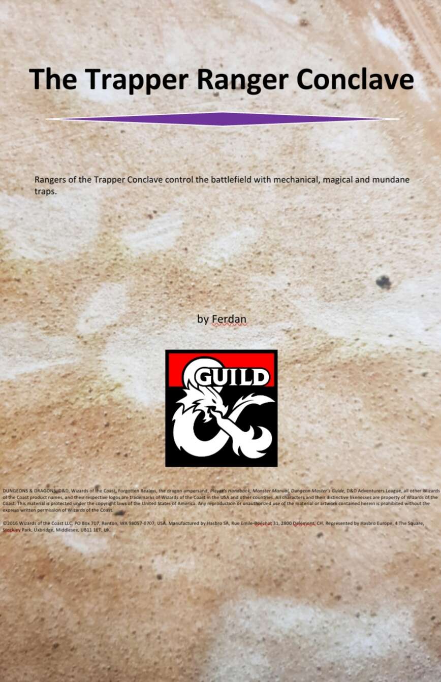 The Trapper Ranger Conclave - Dungeon Masters Guild | DriveThruRPG