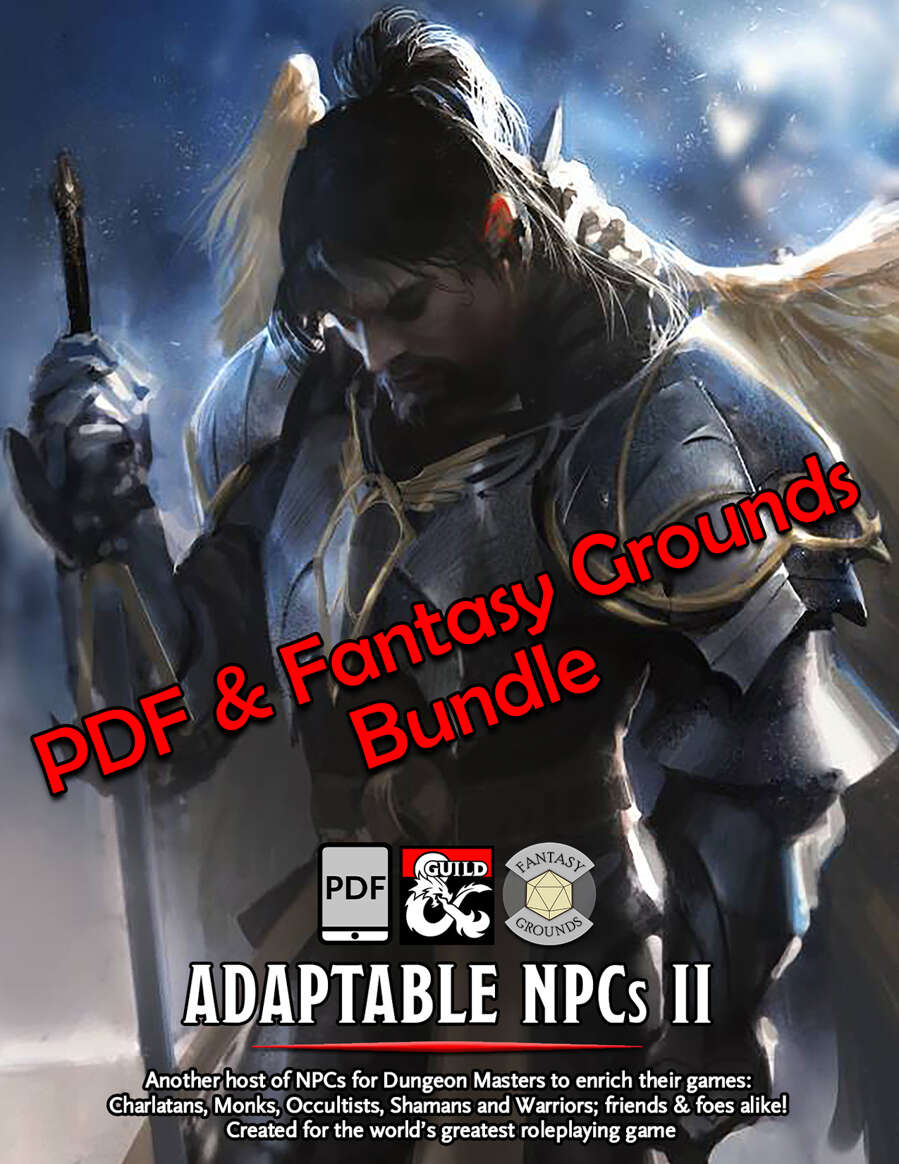 Adaptable NPCs II: PDF & Fantasy Grounds [BUNDLE] - Dungeon Masters ...