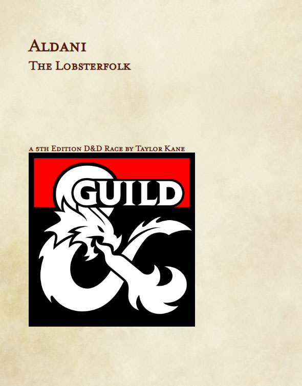 Aldani Player Race - Dungeon Masters Guild | DriveThruRPG