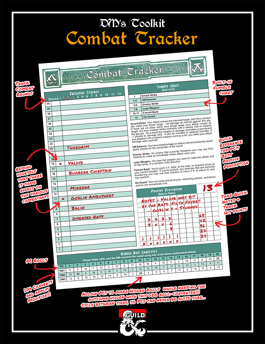 DM's Toolkit - Combat Tracker - Dungeon Masters Guild | DriveThruRPG