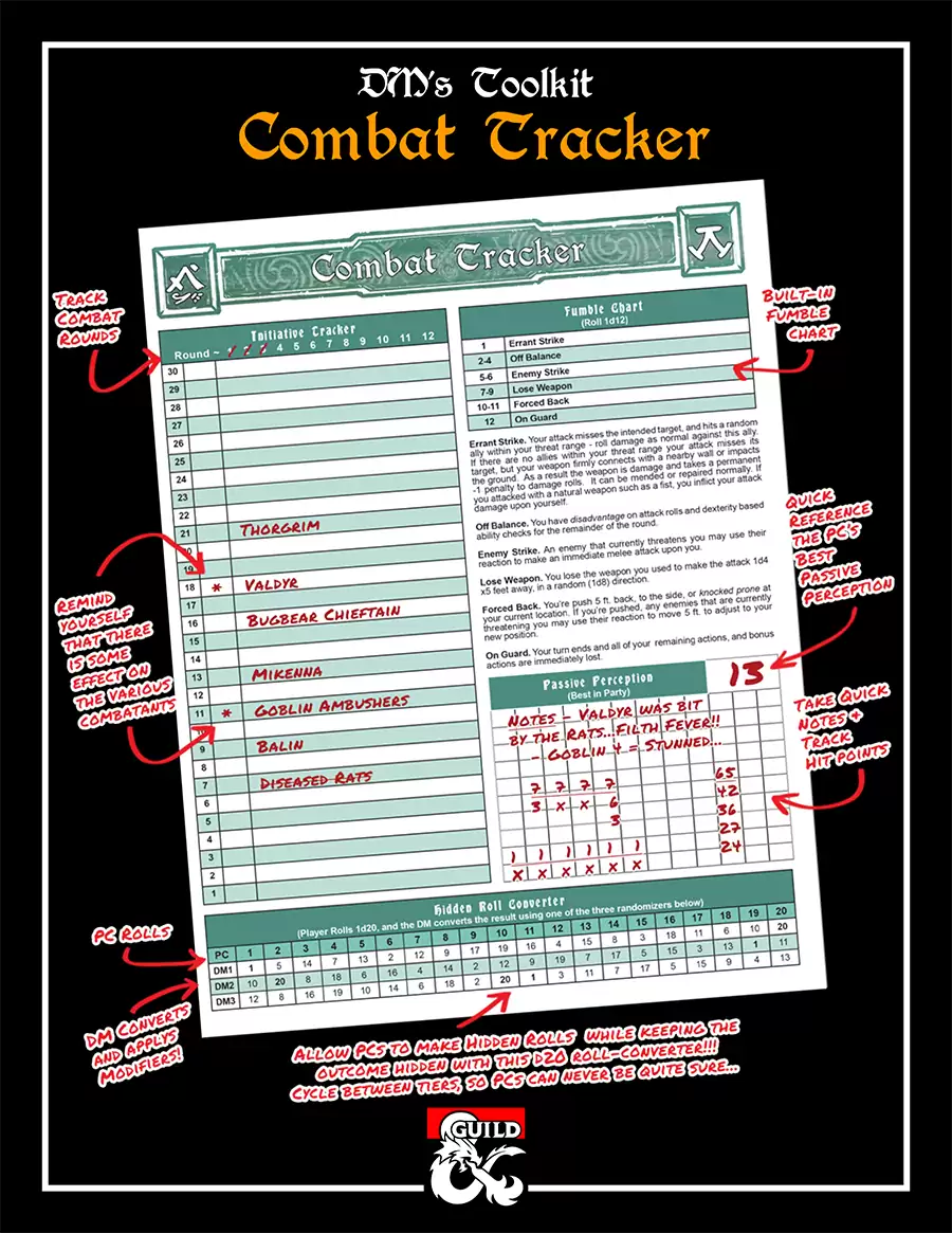 DM's Toolkit - Combat Tracker - Dungeon Masters Guild | DriveThruRPG