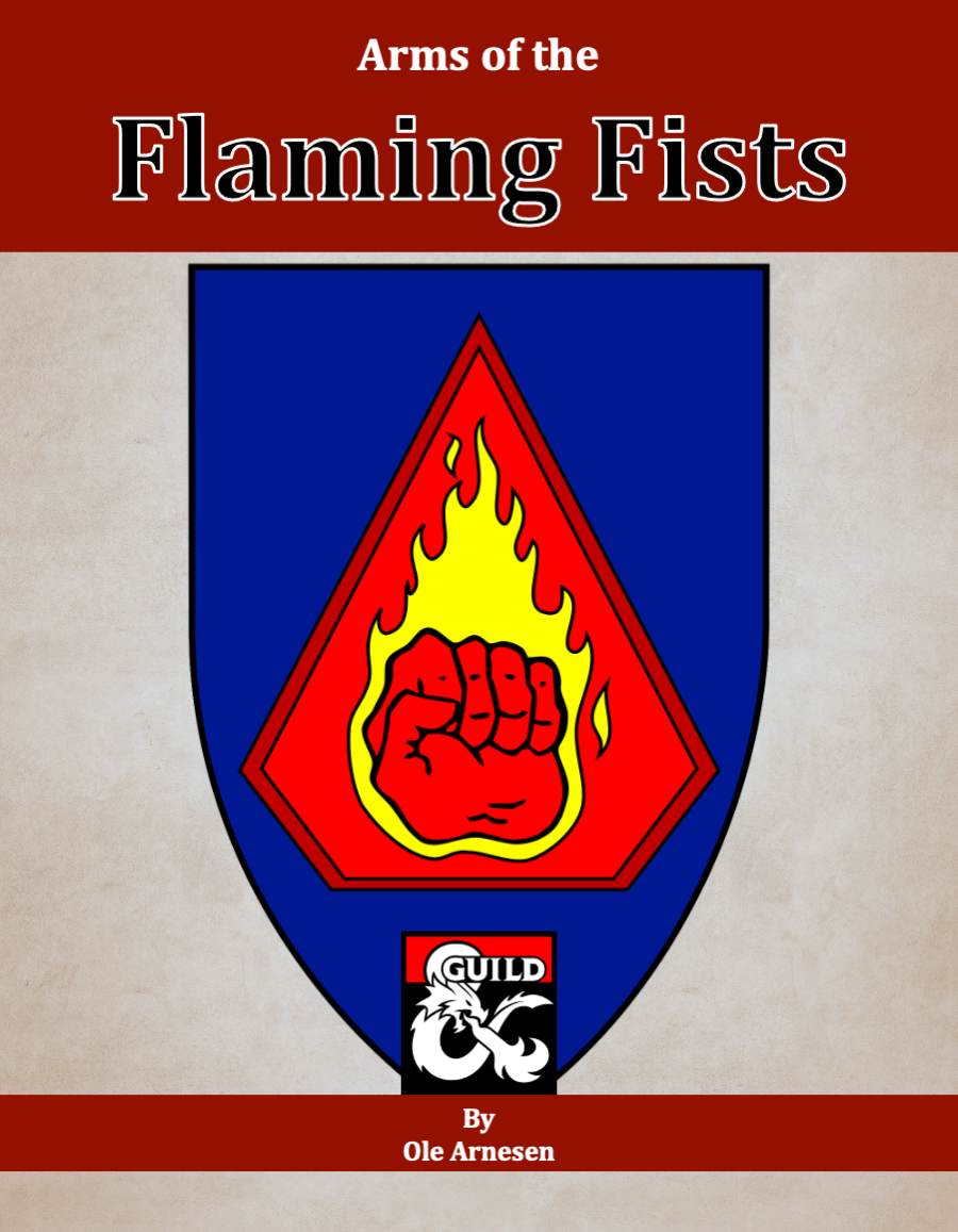 Arms of the Flaming Fists - Dungeon Masters Guild | DriveThruRPG