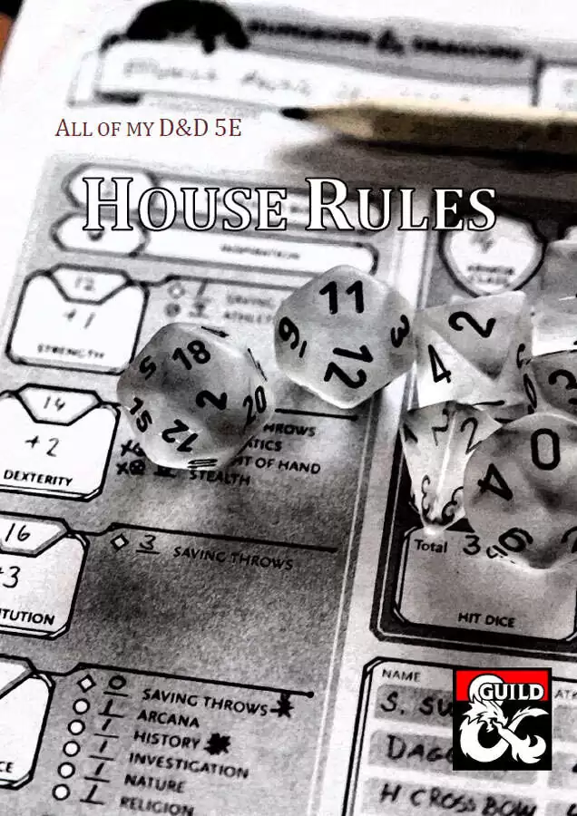 All of my D&D 5E House Rules - Dungeon Masters Guild | DriveThruRPG
