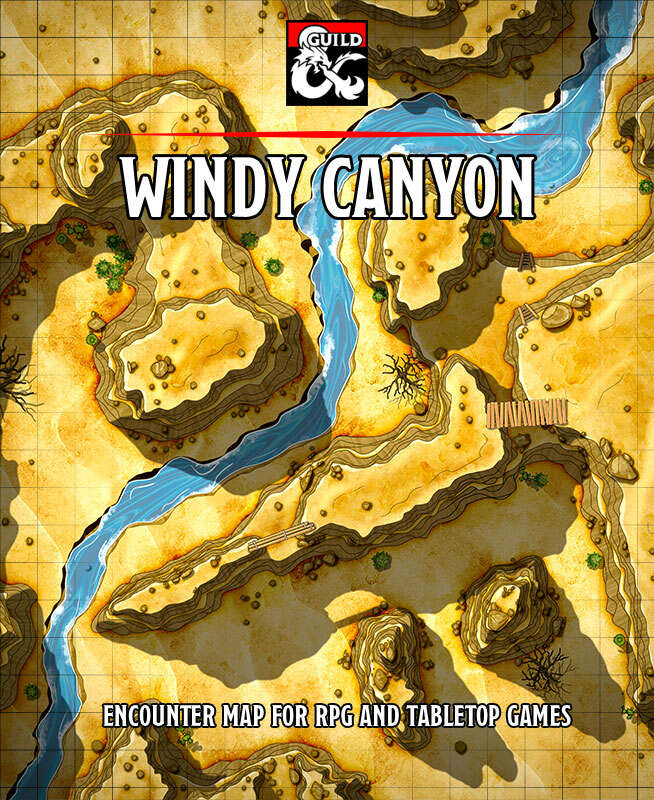 Windy Canyon battlemap - Dungeon Masters Guild | DriveThruRPG