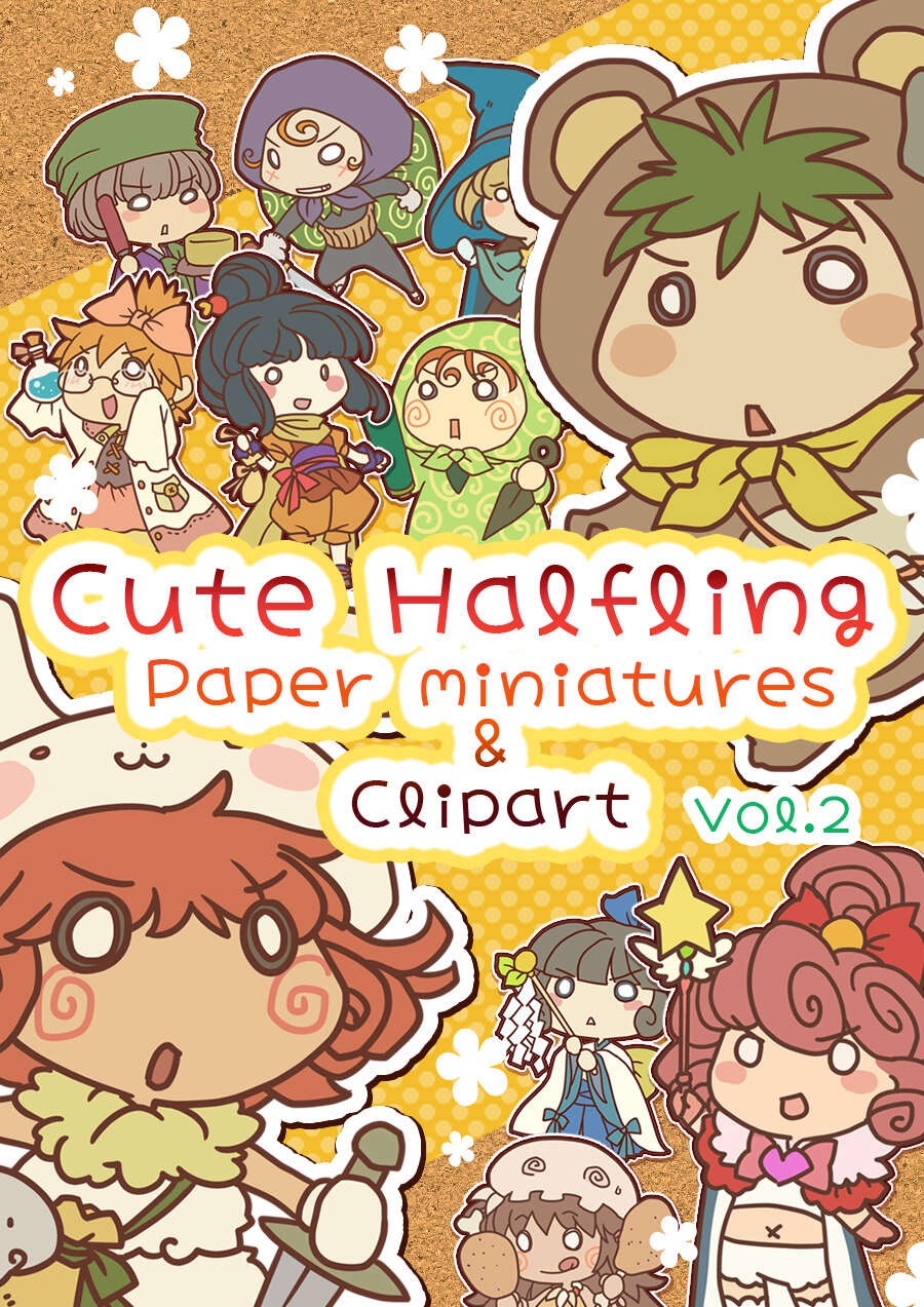 Cute Halfling Paper miniatures & Clip art - Dungeon Masters Guild ...