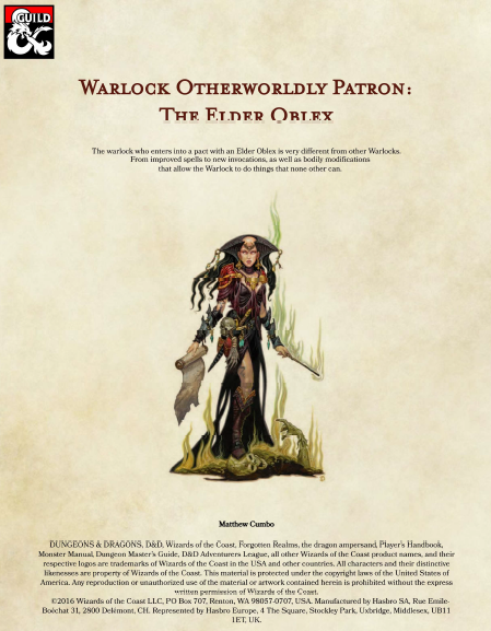 Elder Oblex Warlock Patron + Oblex Tyrant monster - Dungeon Masters ...
