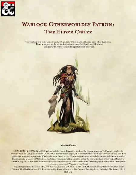 Elder Oblex Warlock Patron + Oblex Tyrant monster - Dungeon Masters ...