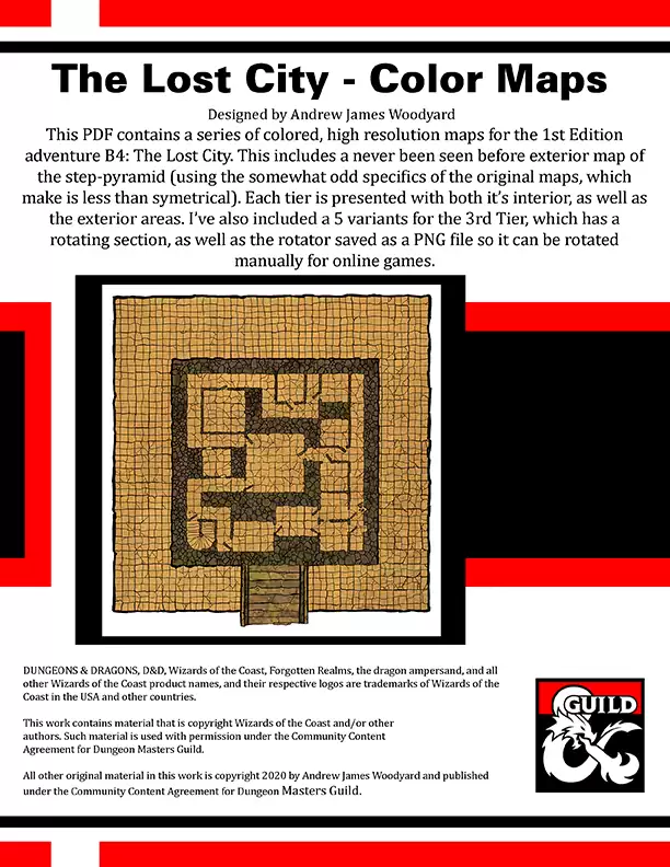 B4: The Lost City - High Resolution Color Maps, including full pyramid ...