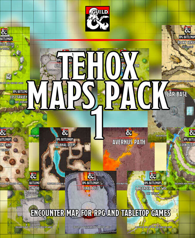 Tehox Maps mega pack 1 [BUNDLE] - Dungeon Masters Guild | DriveThruRPG