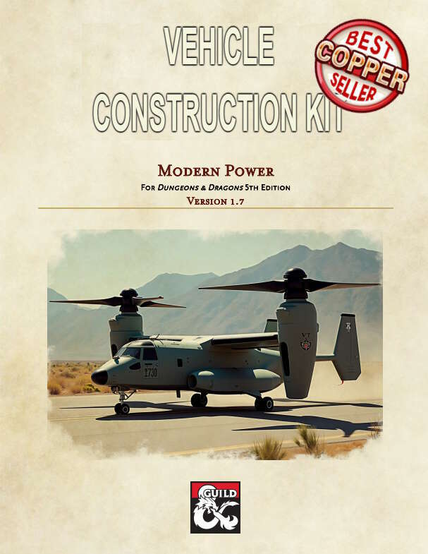 Vehicle Construction Kit: Modern Power - Dungeon Masters Guild ...