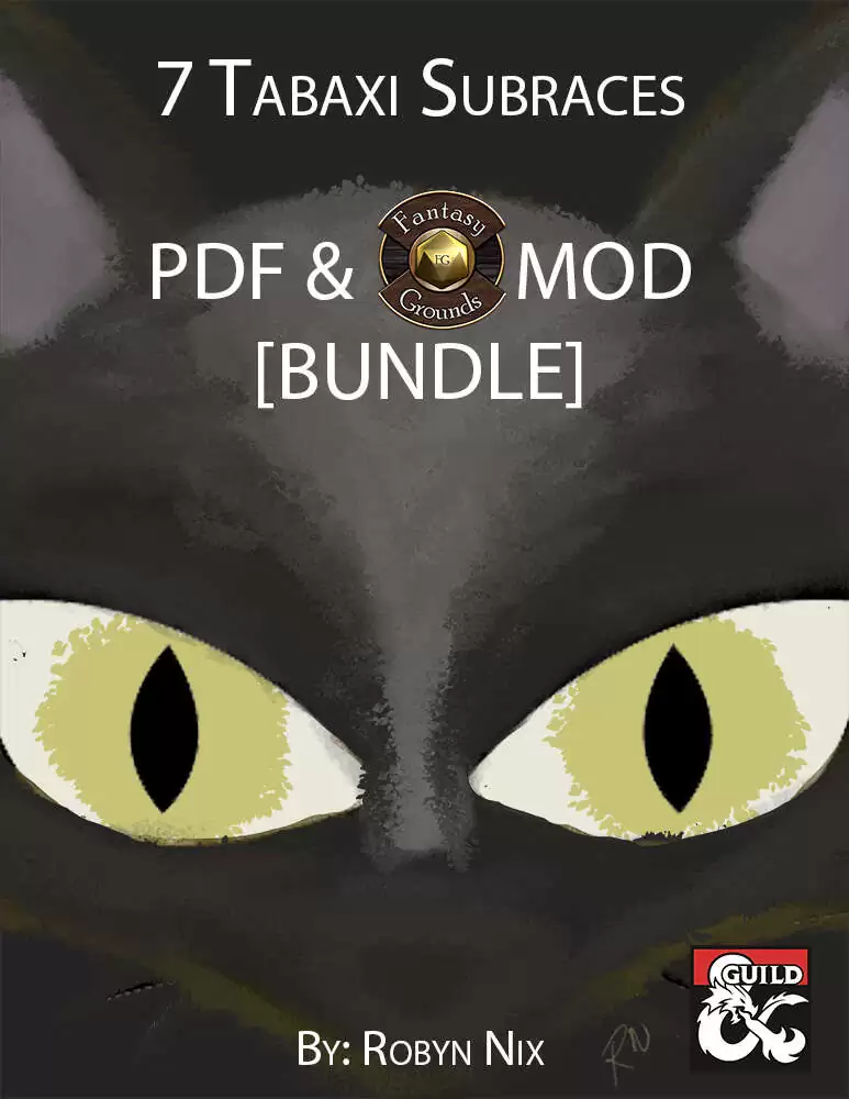 Tabaxi: 7 Subraces Bundle [PDF & Fantasy Grounds] [BUNDLE] - Dungeon ...