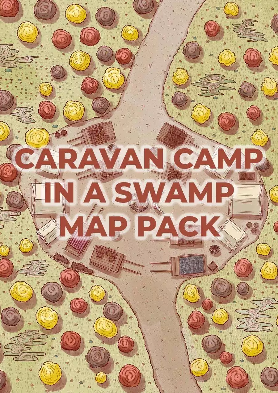 Caravan camp in a swamp map pack - Dungeon Masters Guild | DriveThruRPG