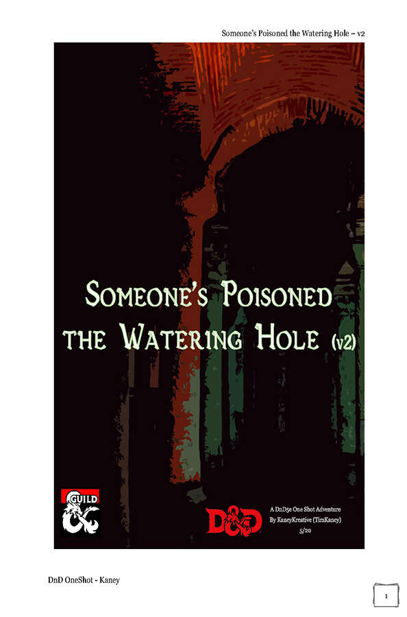 Someone's Poisoned the Watering Hole - Dungeon Masters Guild | DriveThruRPG