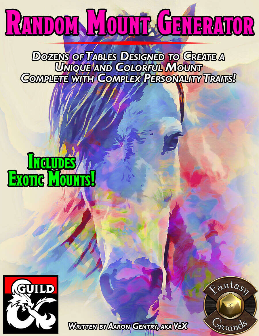 Random Mount Generator (Fantasy Grounds) - Dungeon Masters Guild ...