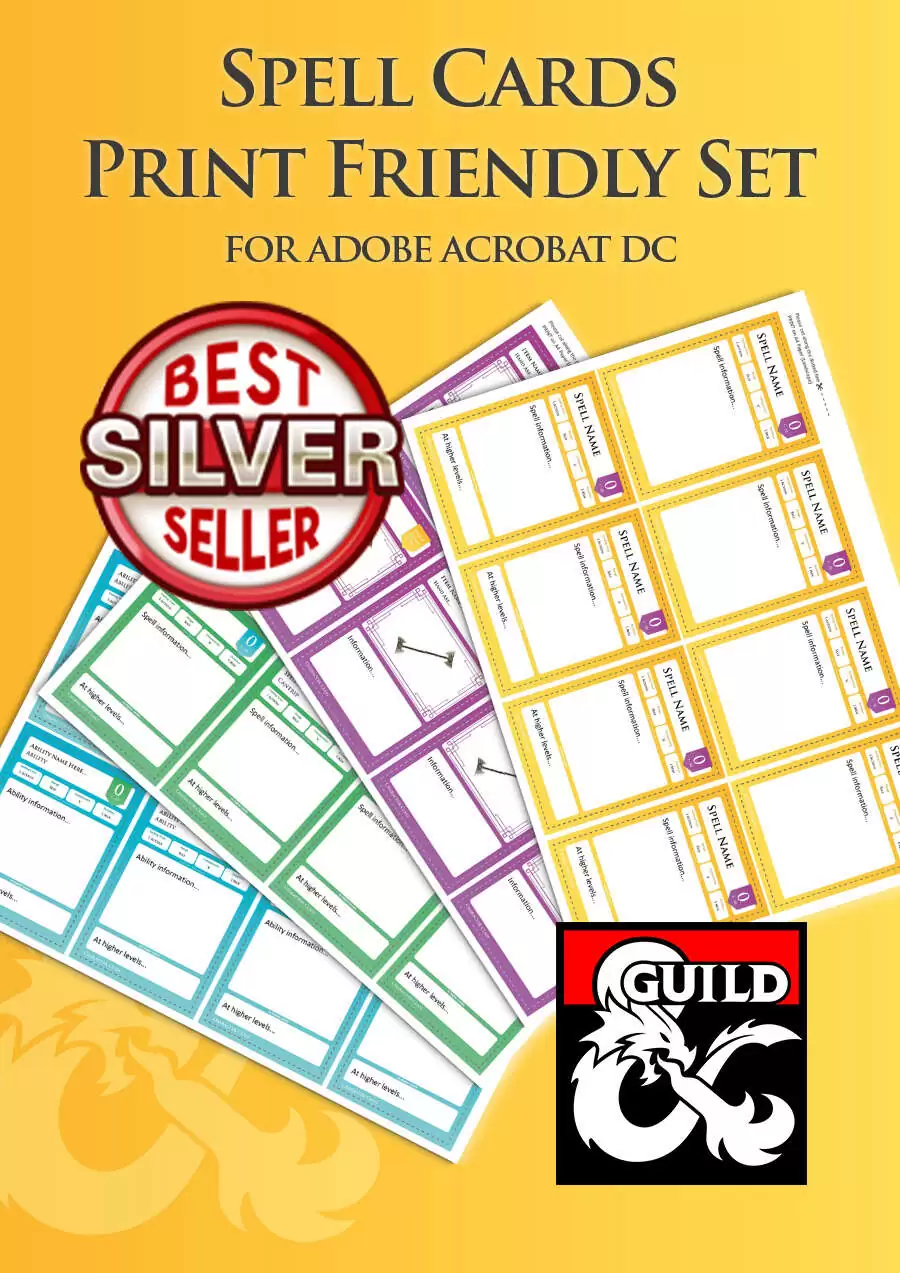 Interactive Spell Cards Collection - Printer Friendly - Dungeon Masters ...