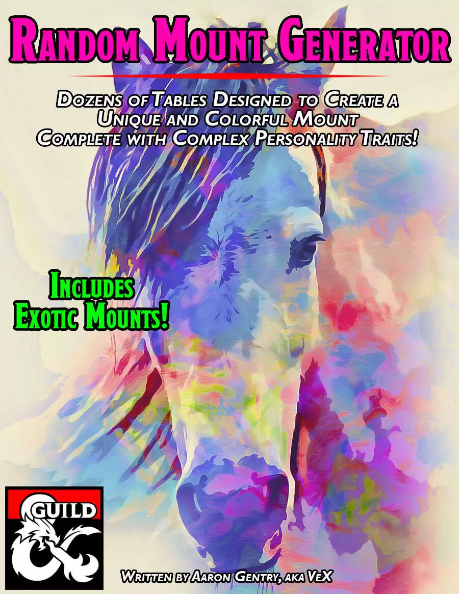 Random Mount Generator - Dungeon Masters Guild | DriveThruRPG