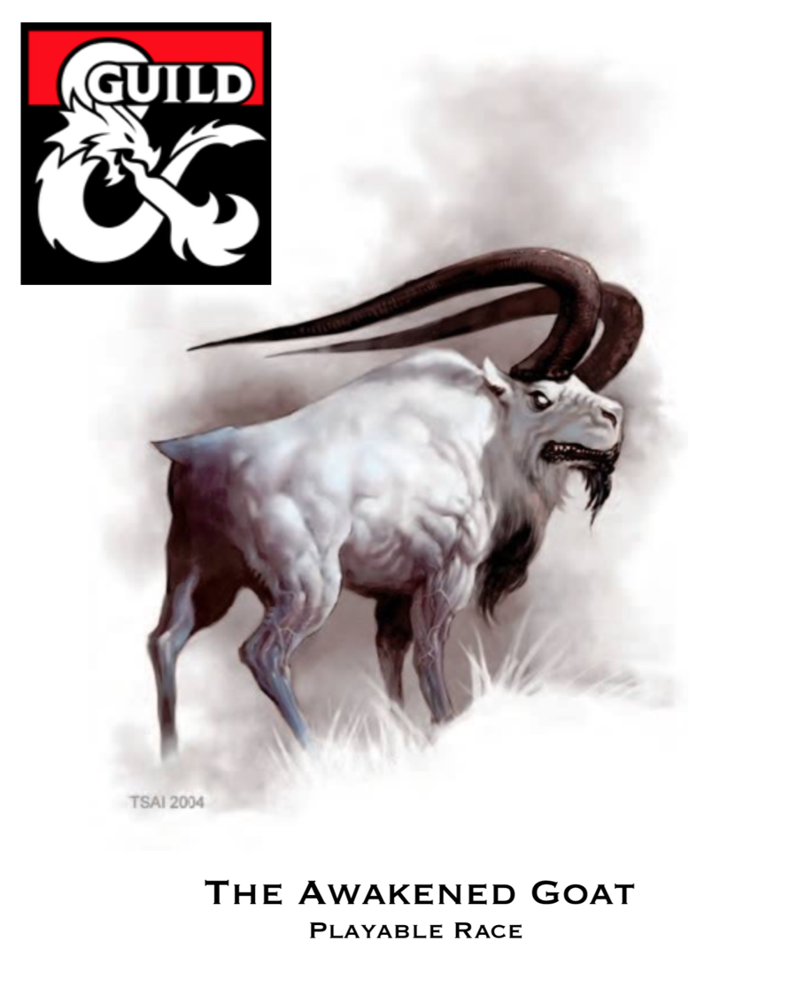 The Awakened Goat (playable race) - Dungeon Masters Guild | DriveThruRPG