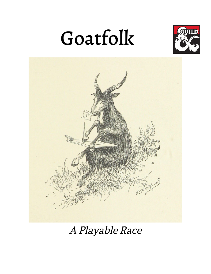 Goatfolk - Dungeon Masters Guild | DriveThruRPG