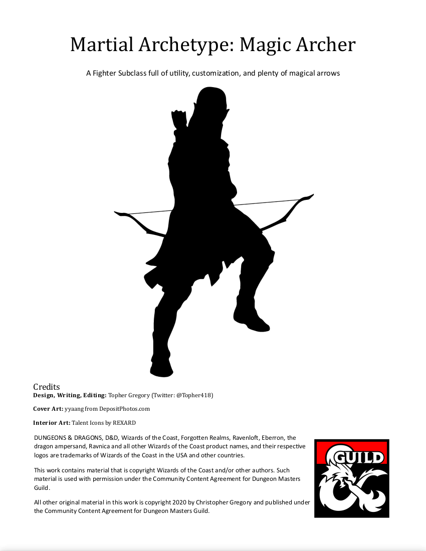 Magic Archer - A Fighter Subclass - Dungeon Masters Guild | DriveThruRPG