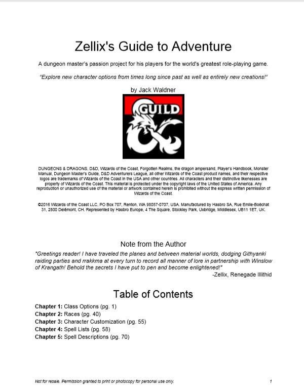 Zellix's Guide to Adventure - Dungeon Masters Guild | DriveThruRPG
