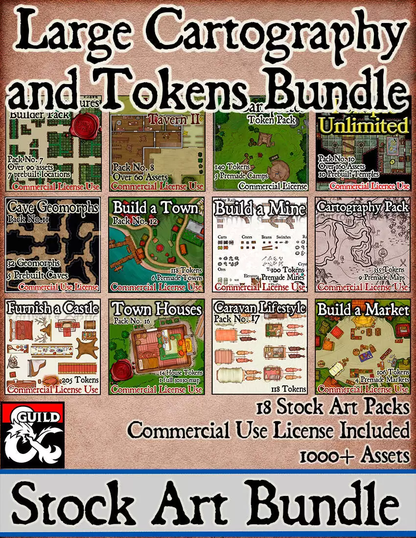 Cartography Assets Bundle - Stock Art [BUNDLE] - Dungeon Masters Guild ...