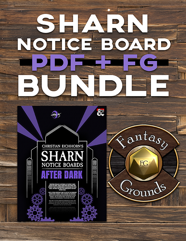 Sharn Notice Boards: After Dark PDF + FG [BUNDLE] - Dungeon Masters ...