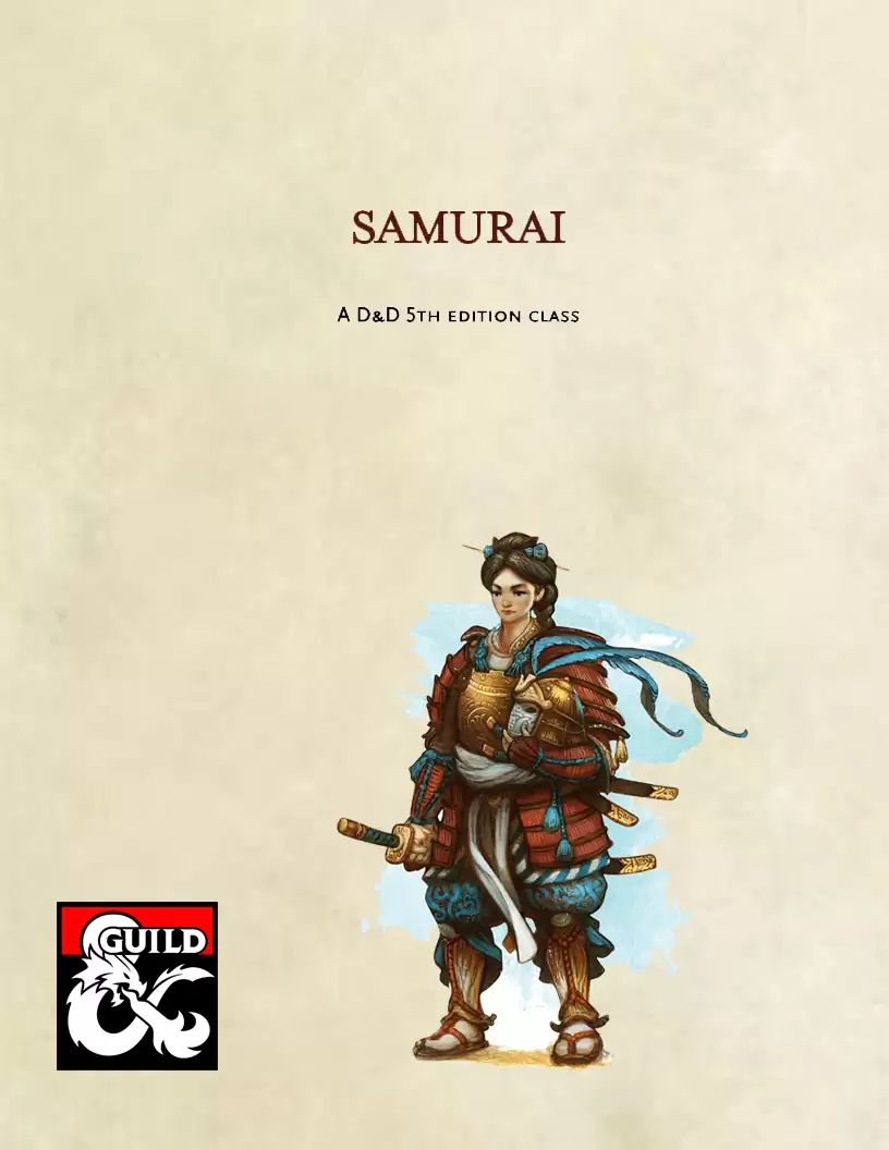 Samurai Class - Dungeon Masters Guild | DriveThruRPG
