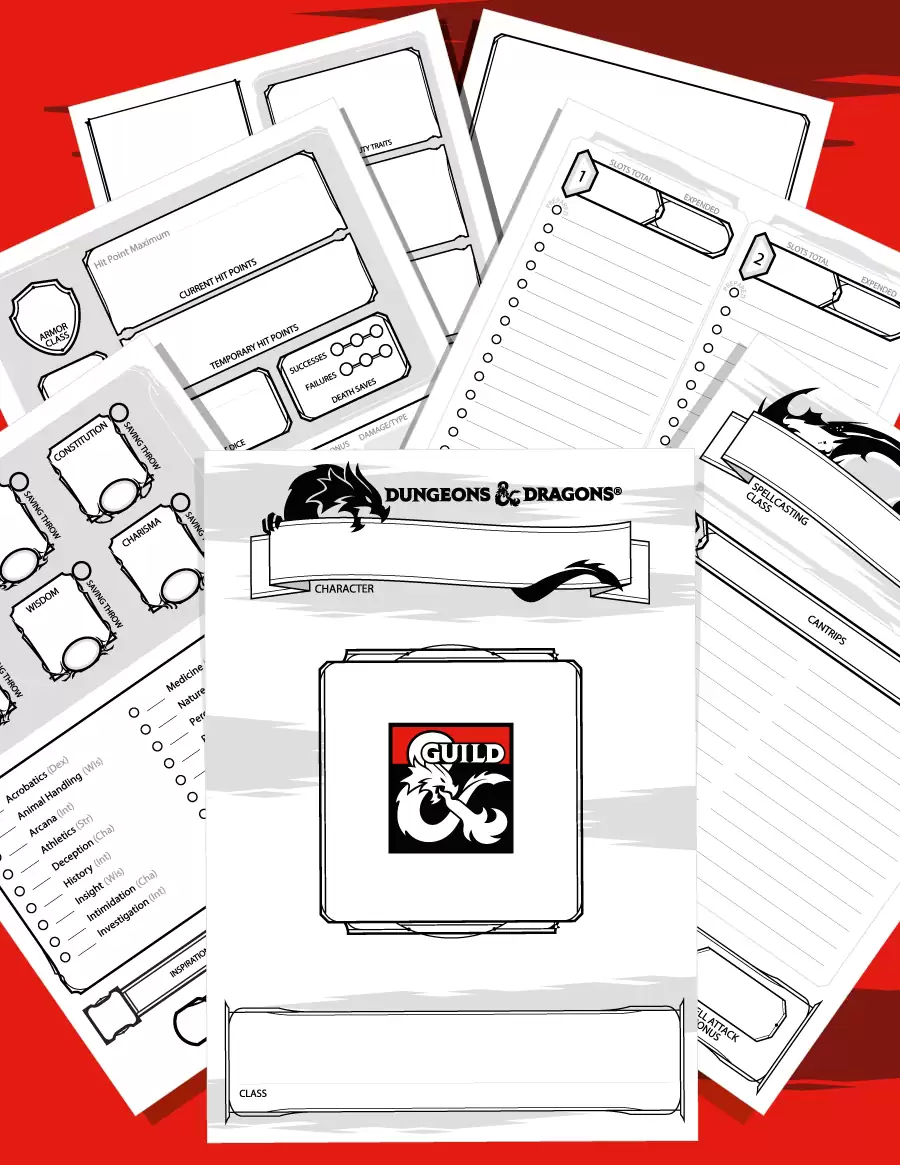 Character Sheet A5 Booklet (D&D 5E) - Dungeon Masters Guild | DriveThruRPG