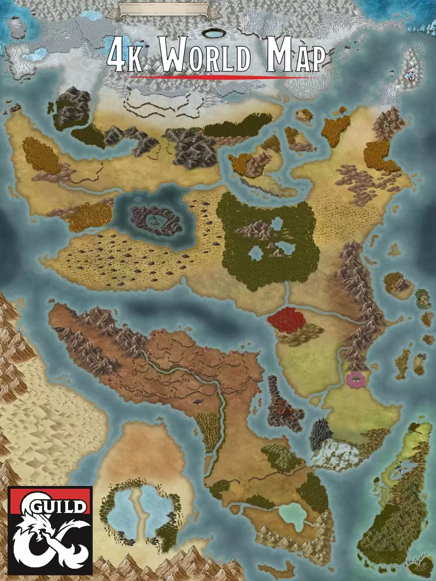 4K World Map - Dungeon Masters Guild | DriveThruRPG