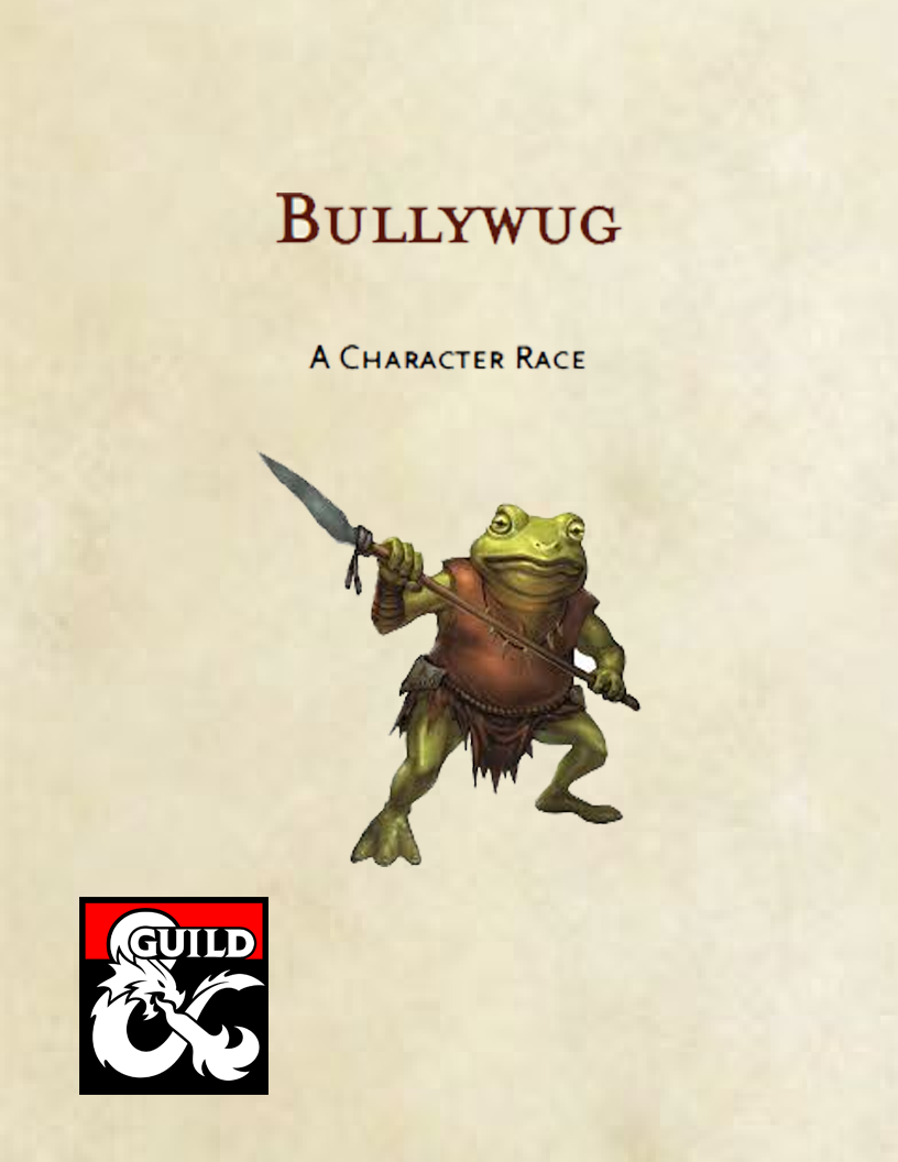 Bullywug - Character Race - Dungeon Masters Guild | DriveThruRPG