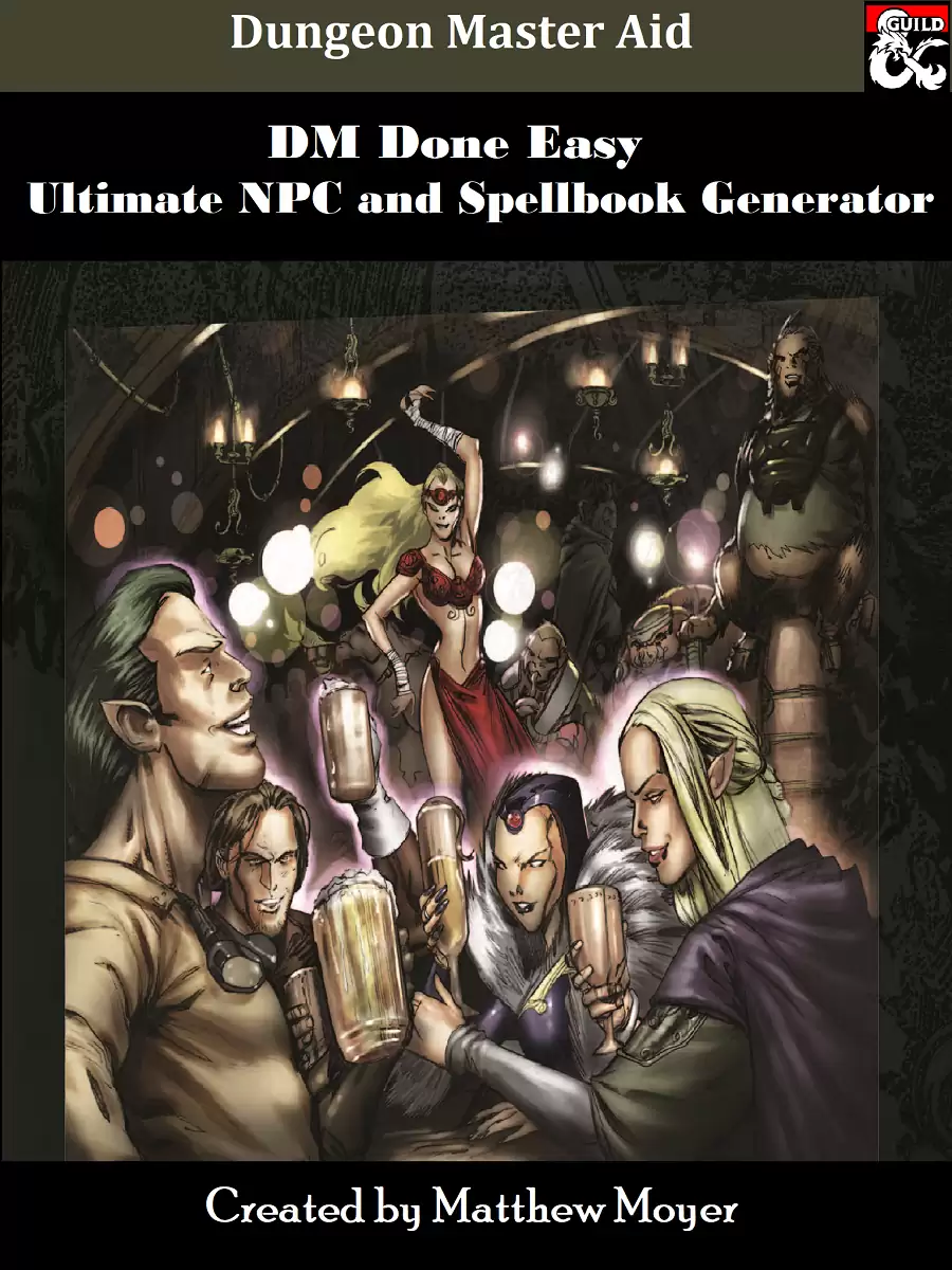 DM DONE EASY: Ultimate NPC and Spellbook list with free EXCEL Generator ...