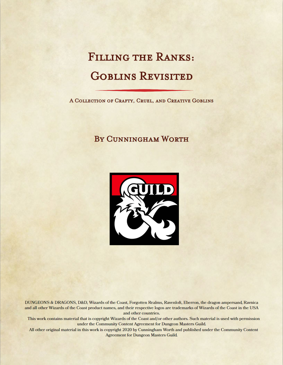 Filling the Ranks: Goblins Revisited - Dungeon Masters Guild | DriveThruRPG