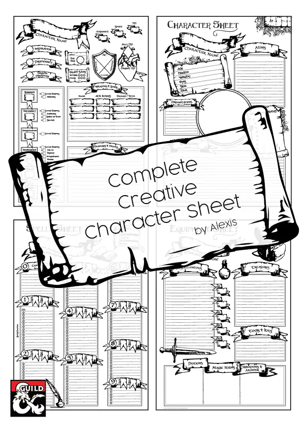 Complete Character Sheet Series - Dungeon Masters Guild | DriveThruRPG