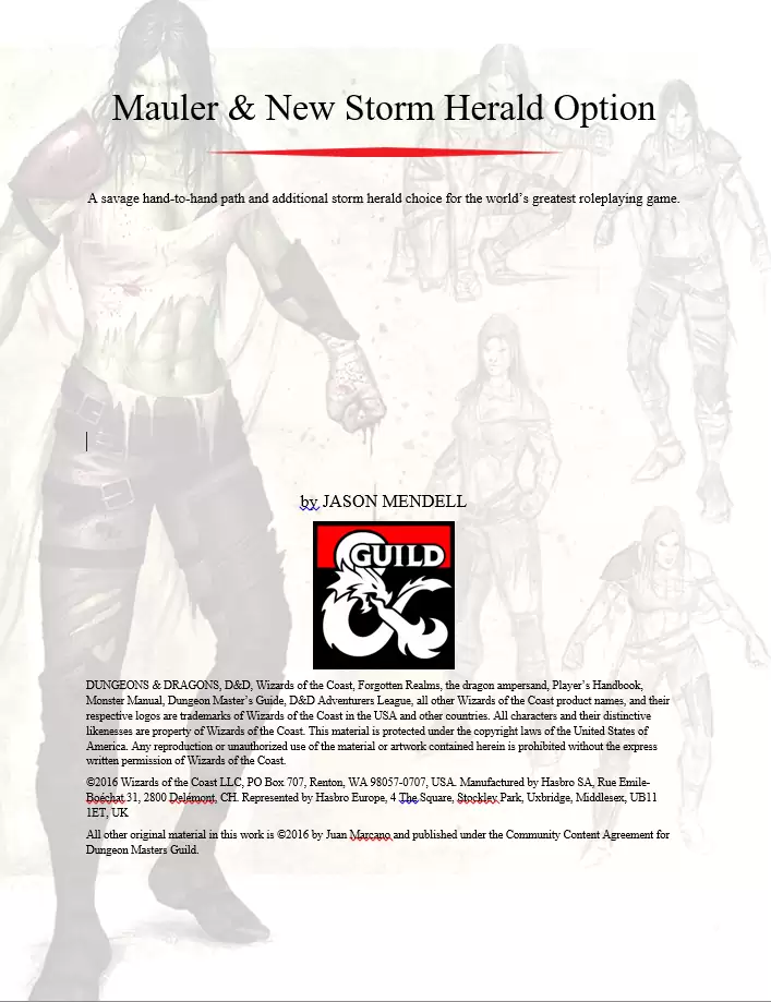 DnD 5e - Path of the Mauler, New Storm Herald Option - Dungeon Masters ...