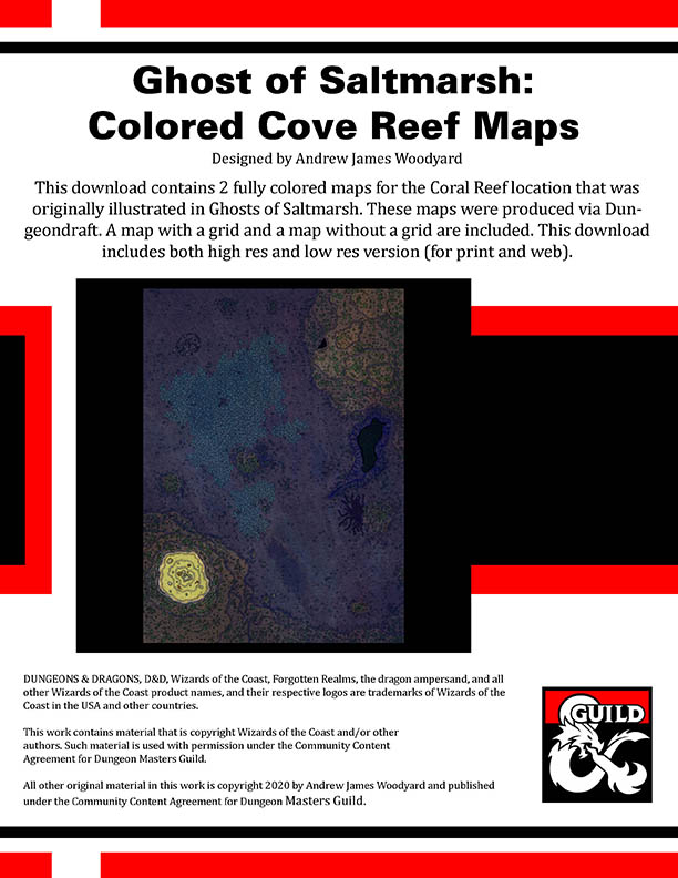 GS01: Ghosts of Saltmarsh - Cove Reef Fully Colored Maps - Dungeon ...