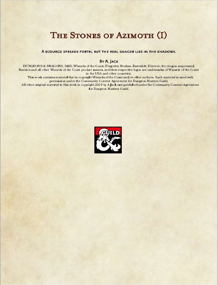 The Stones of Azimoth (I) - Dungeon Masters Guild | DriveThruRPG